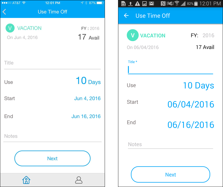 How do I take Time Off?